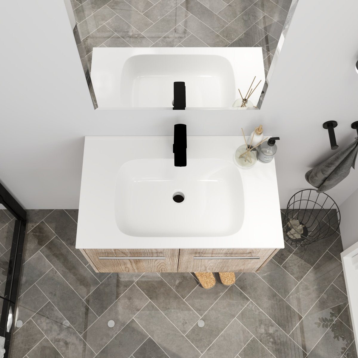 Modland 30 Inch Wall Mounted Bathroom Vanity