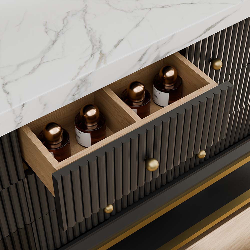 60" Modern Double Sink Bathroom Vanity with Ceramic Top – Modland