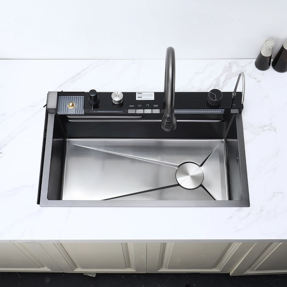 30 x 19 Inch Stainless Steel Smart kitchen Sink With Cutting Board ...